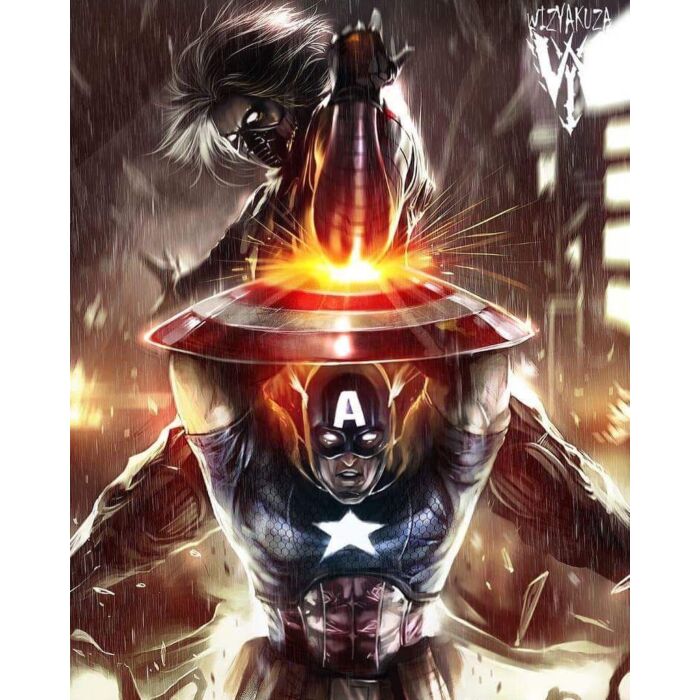Captain America VS Bucky - Portrait