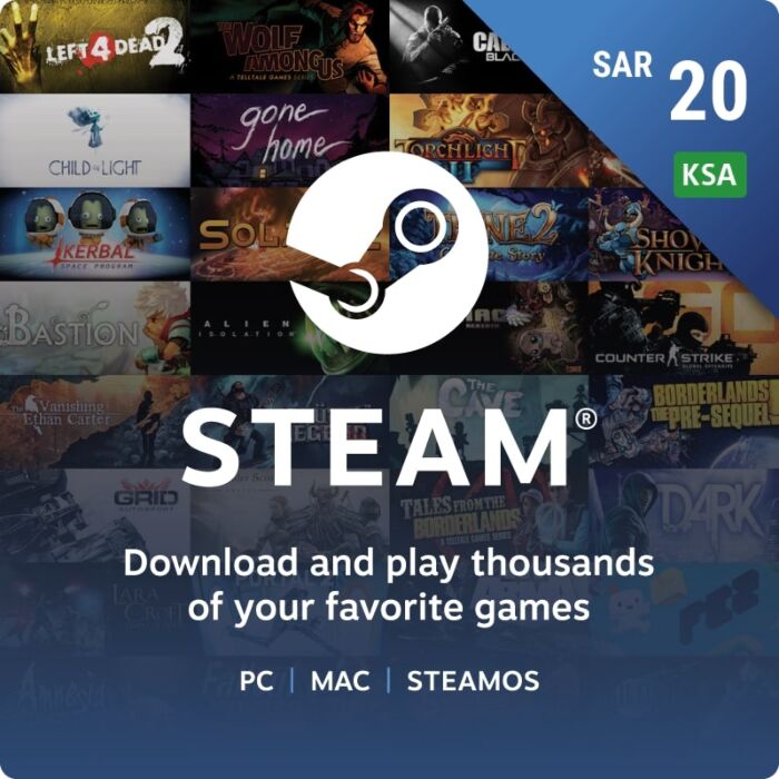 Steam Wallet Card KSA 20 SAR