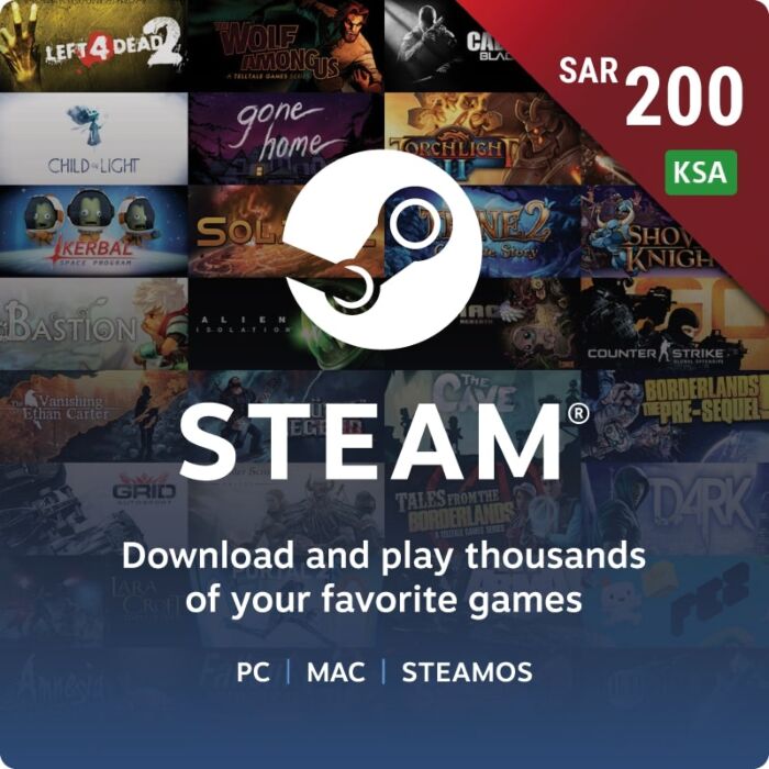 Steam Wallet Card KSA 200 SAR