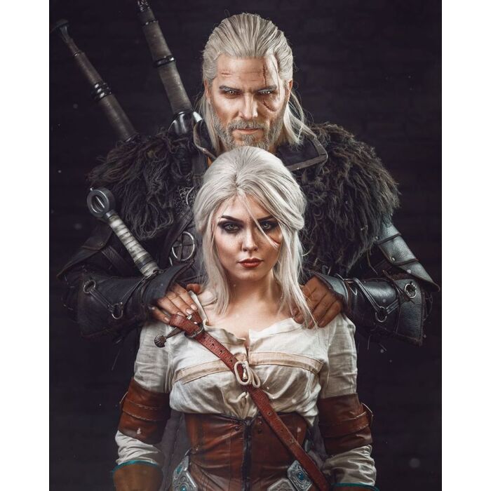 The Witcher Geralt And Ciri - Portrait